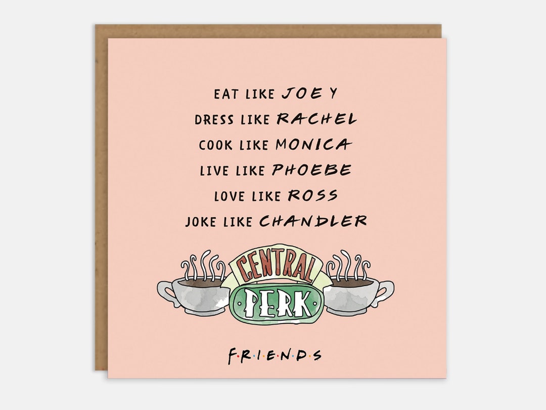 Friends TV Show Card | Birthday Card for a Friends Fan | 90s TV Show ...