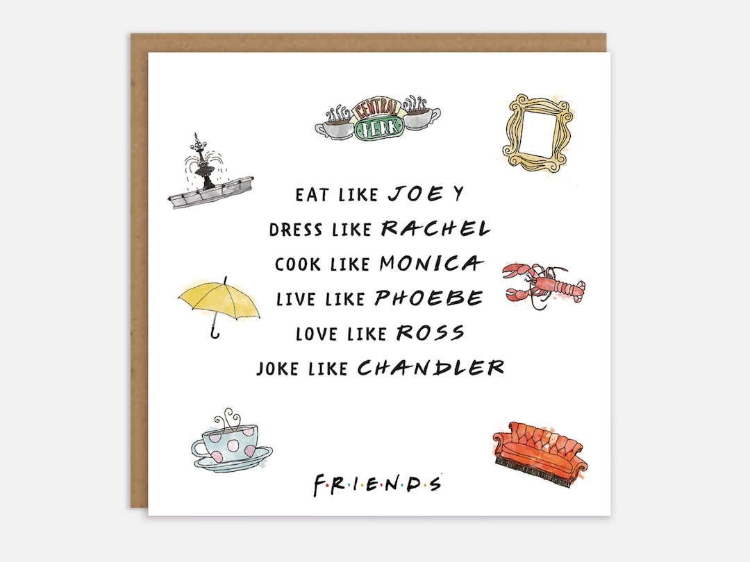 Friends TV Show Birthday Card: Foiled & Embossed Finishes - Etsy