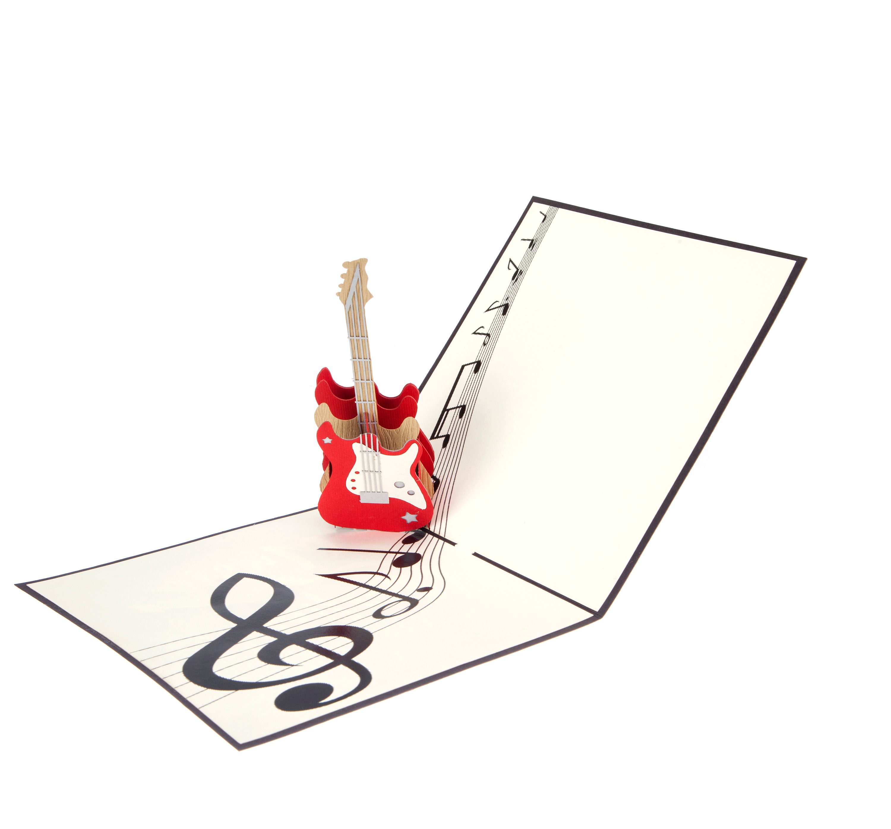 Electric Guitar Pop Up Card Birthday Card for a Music lover | Etsy