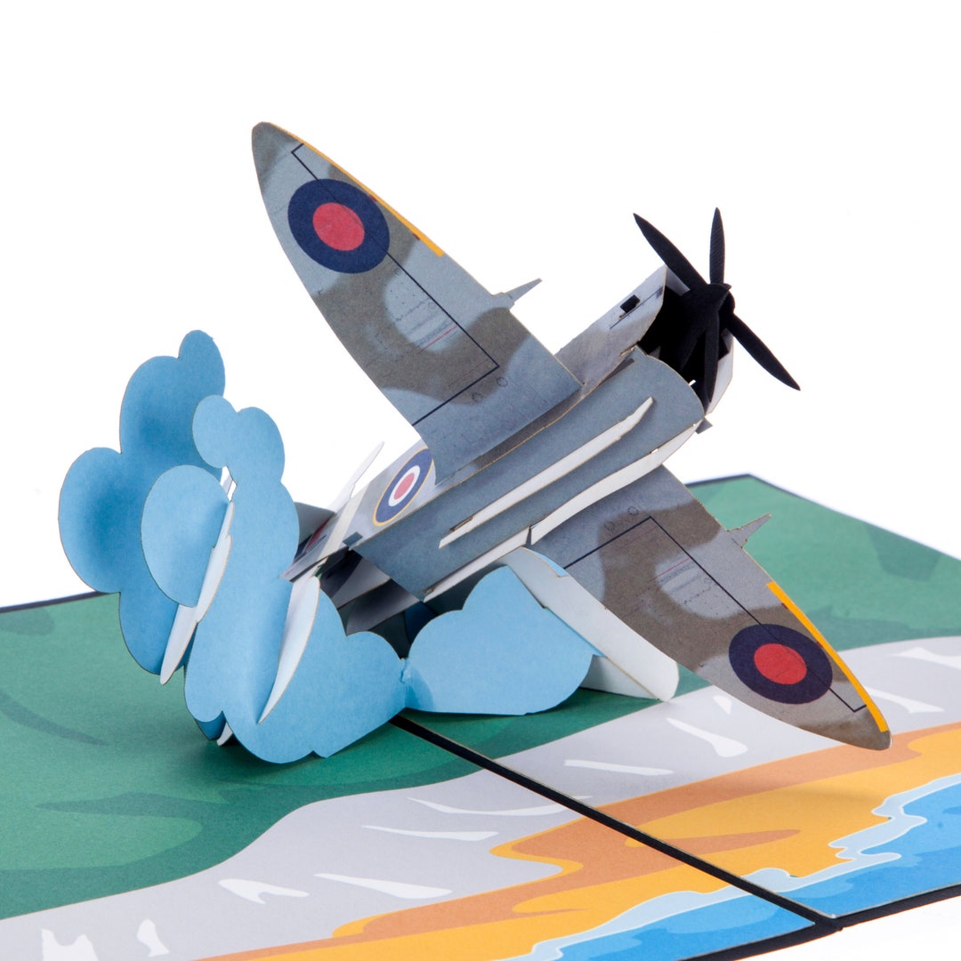 Spitfire Birthday Pop up Card - RAF Gifts, Gifts for Plane Enthusiasts ...