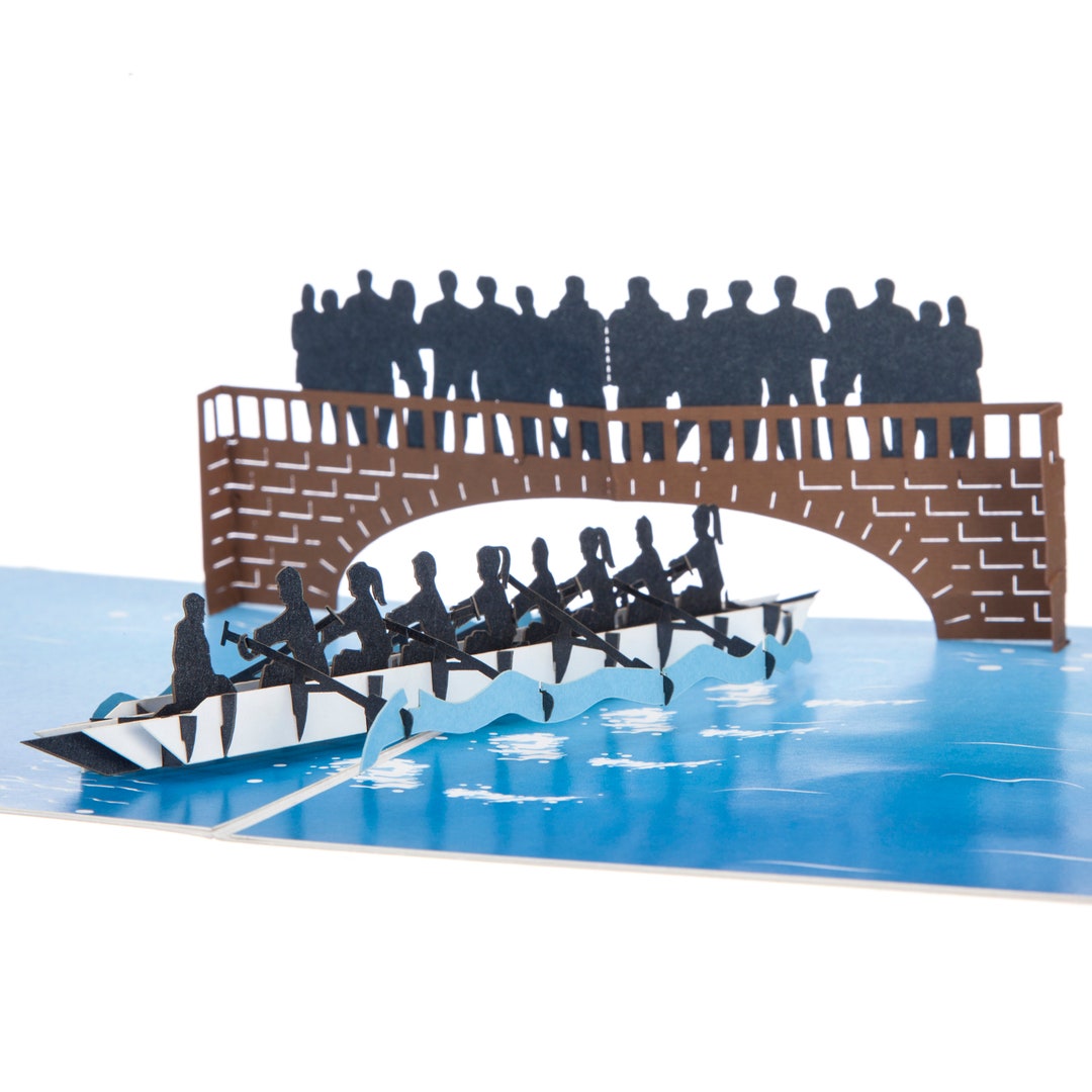 Rowing Pop up Card | Rowing Eight Greeting Card, Rowing Gifts ...