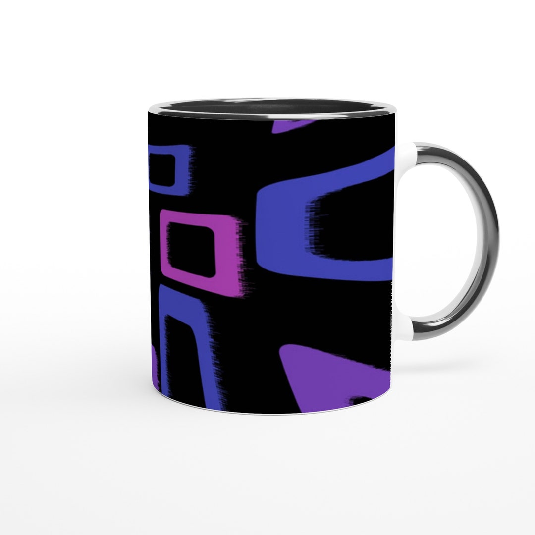 Rounded Squares (v8) Short Run Mugs. Original Unique Design on 11oz ...