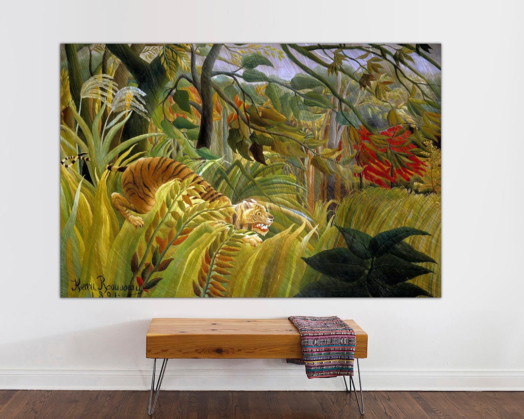 Tiger in a Tropical Storm by Henri Rousseau Canvas Print, Classic ...