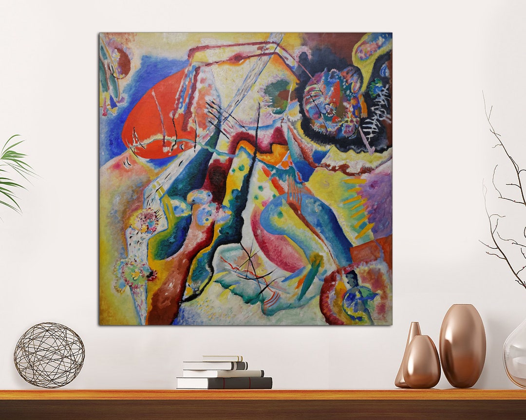 Wassily Kandinsky, Painting With a Red Stain, Canvas, Kandinsky Art ...