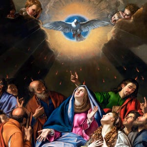 Pentecost Holy Spirit Canvas Print, Catholic Religious Art, Ready to ...