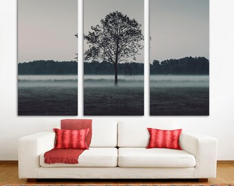 3 Panel Canvas Split Giclee Print Spreading Tree Branches | Etsy