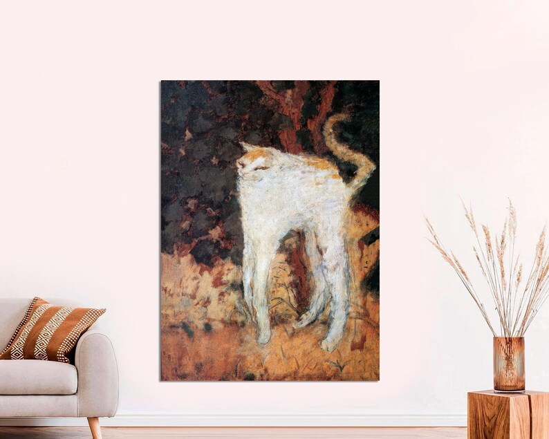 Pierre Bonnard White Cat Art, Abstract Victorian Style, Canvas Print - Etsy