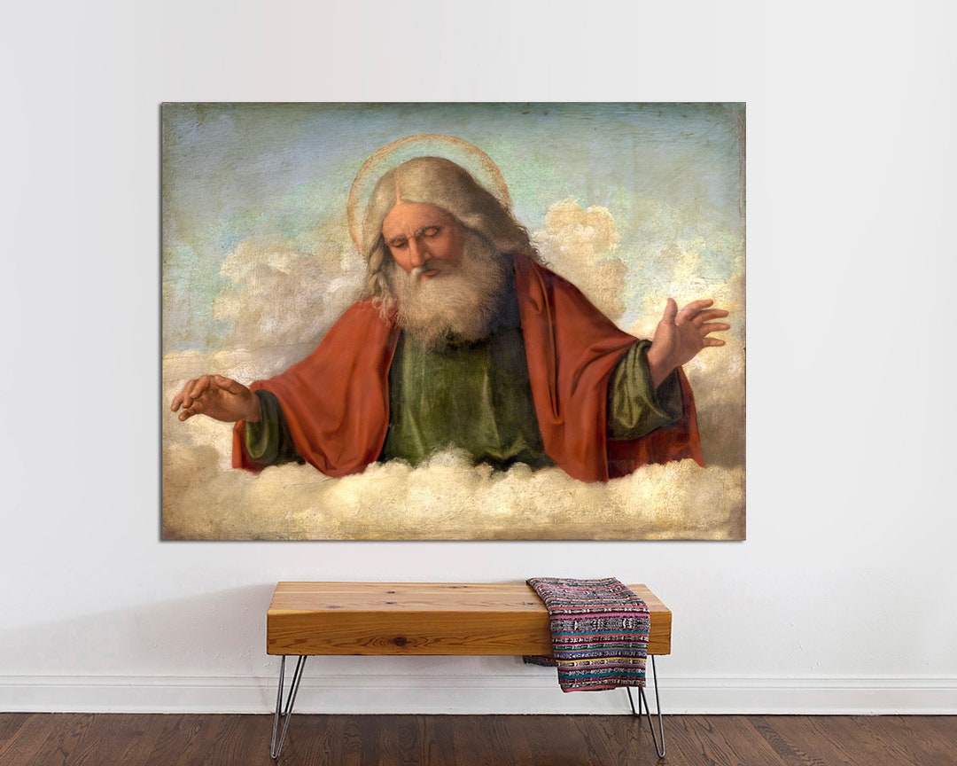 Religious Art, God Canvas Portrait Painting, God the Father, Cima Da ...