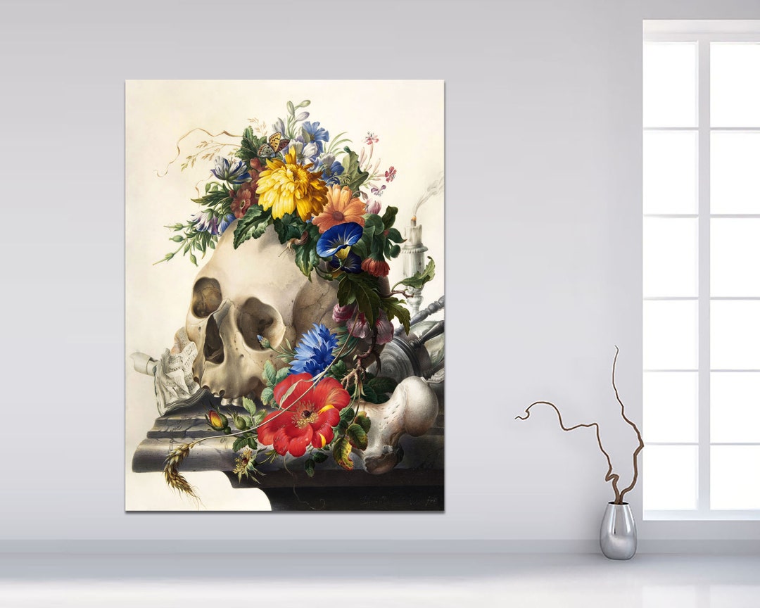 Vanitas Still Life Painting by Herman Henstenburgh Printed on Canvas ...