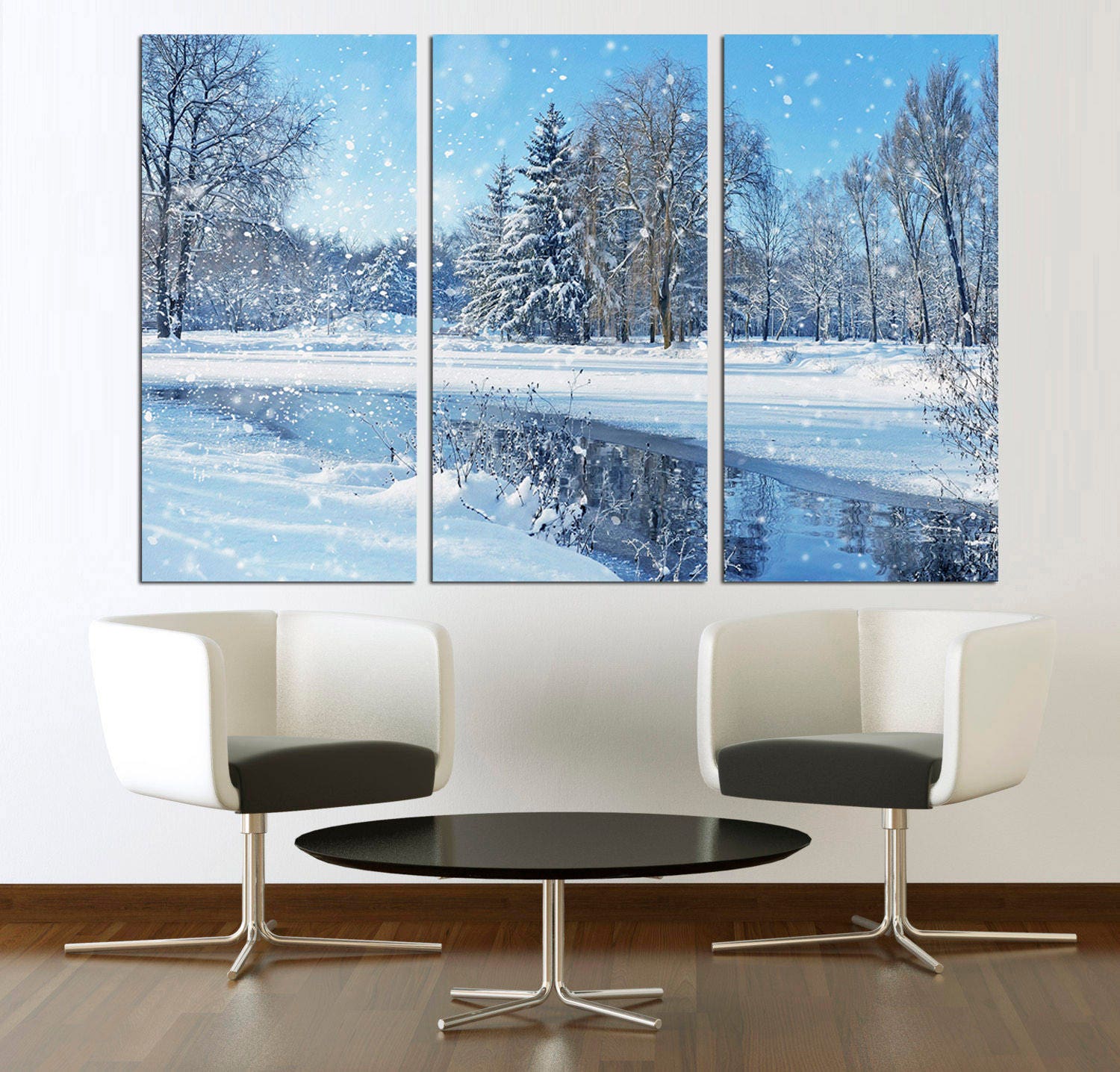 3 Panel Split canvas Winter Wall Art Canvas Print. Winter | Etsy
