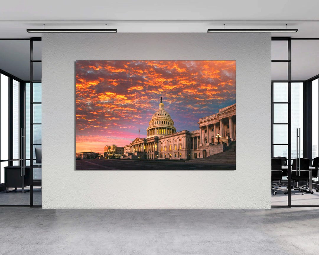 US Capitol, Capitol Building Art, Washington DC Landscape, Washington ...