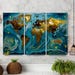 3 Panel Split Abstract World Map Canvas Print,1.5" Deep Frames,triptych ...