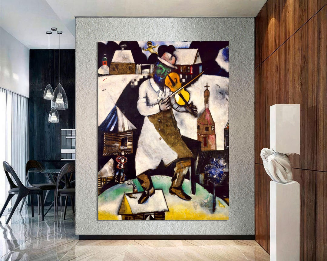 Marc Chagall Canvas Wall Art, Marc Chagall the Fiddler, Chagall Artwork ...