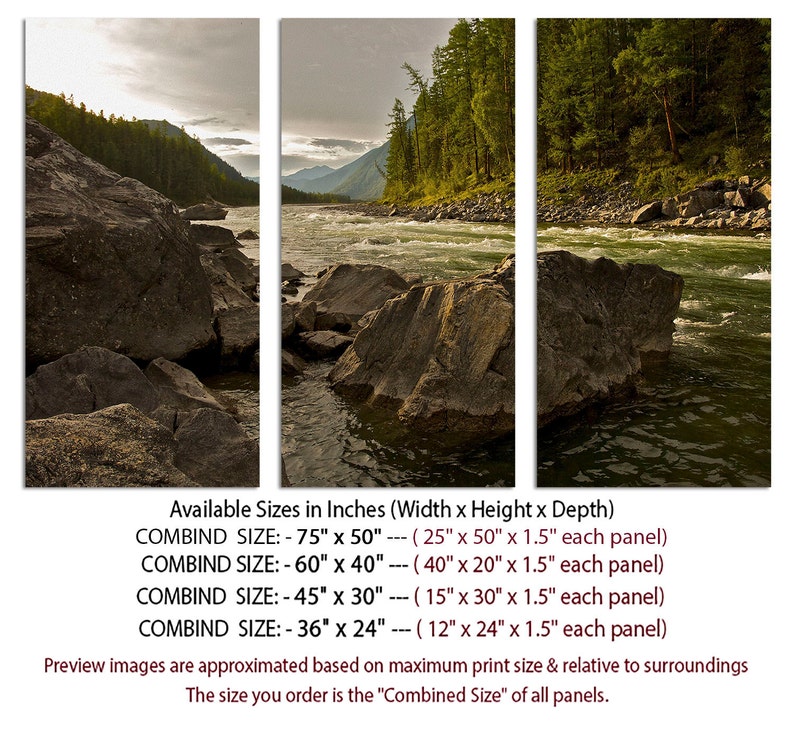 3 Panel Split triptych Canvas Print. 1.5 Deep Frames - Etsy