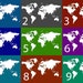 3 Panel Split Abstract World Map Canvas Print1.5 Deep - Etsy