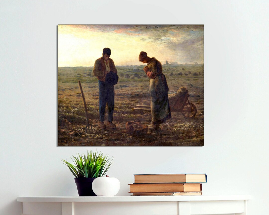 The Angelus by Jean Francois Millet 1859 Art Print on Canvas, Religious ...