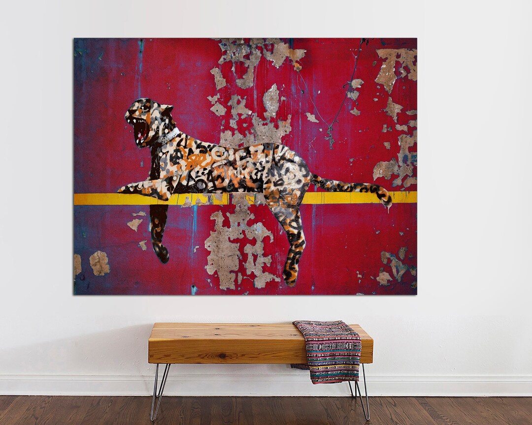 Banksy, Yankee Stadium Tiger , Canvas Wall Street Art Print, Street Art ...