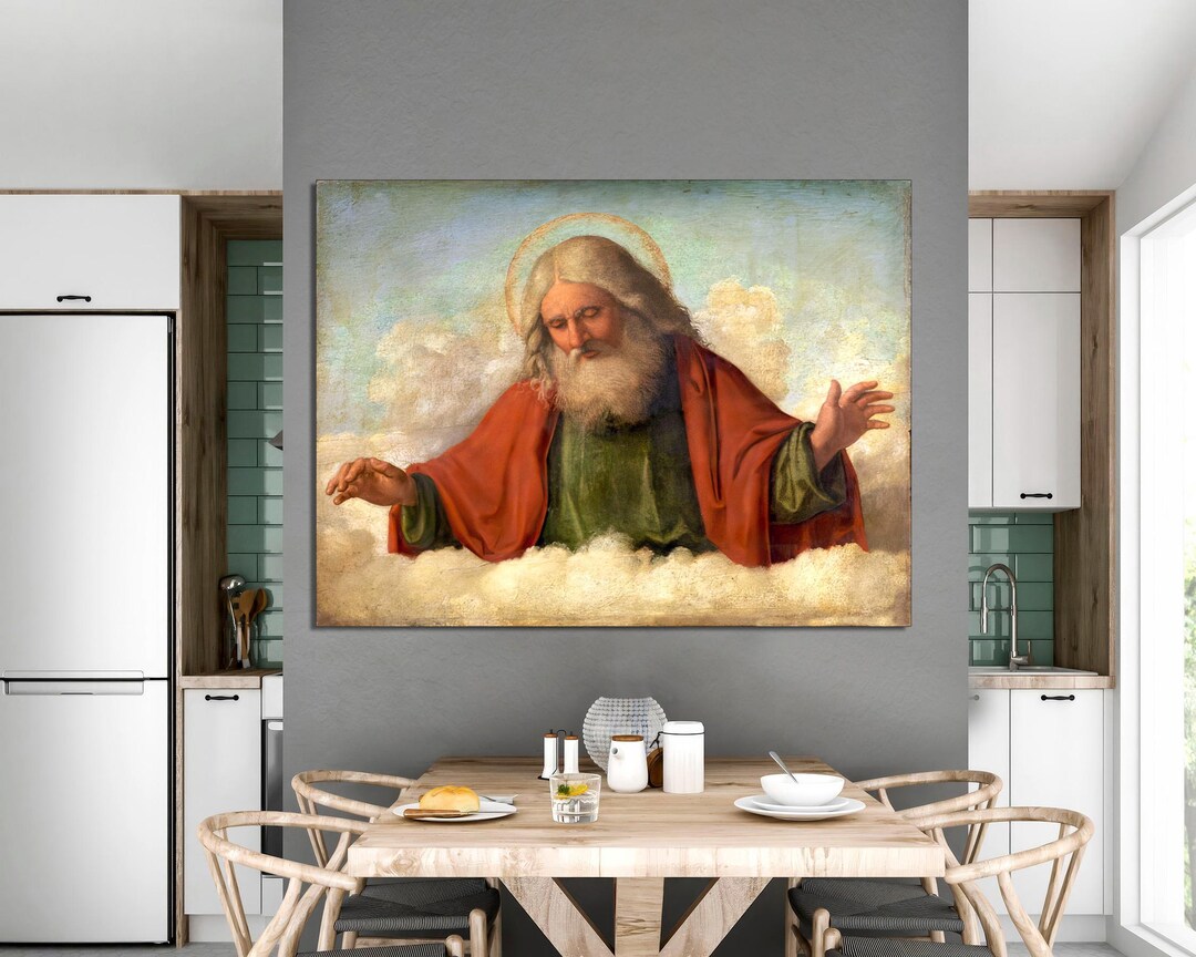 God the Father Canvas Print, Vintage Religious Wall Art - Etsy