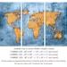 3 Panel Split Abstract World Map Canvas Print1.5 Deep - Etsy