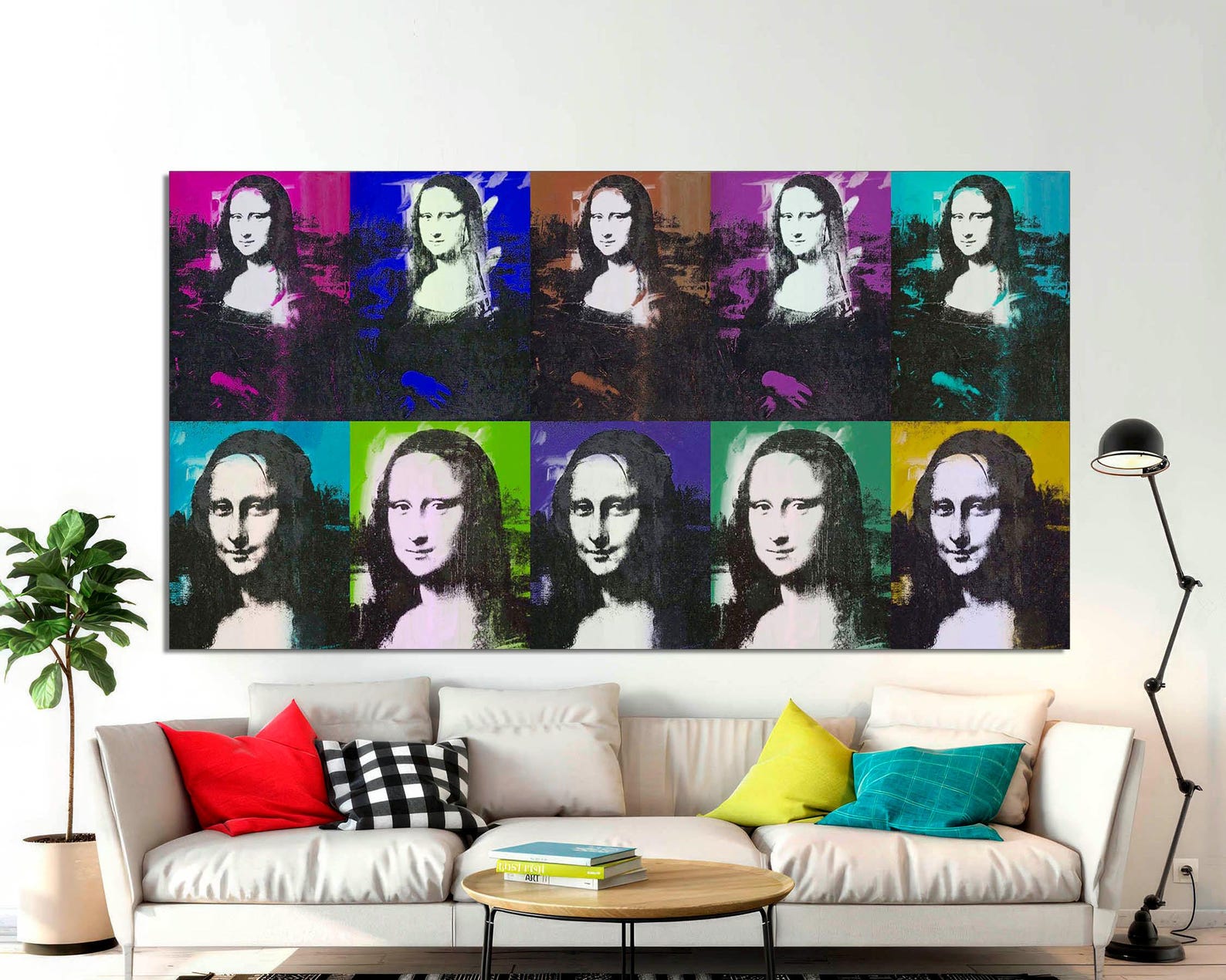 Mona Lisa by Andy Warhol Andy Warhol Canvas Print, Pop Art for Living ...