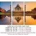 3 Panel Split (triptych) Canvas Print. 1.5" Deep Frames, Taj Mahal, for ...