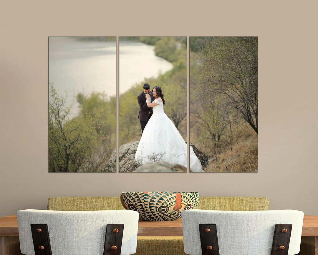 Custom 3-panel Canvas Print, Wedding Wall Art, Personalized Gift ...