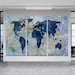 3 Panel Split Abstract World Map Canvas Print,1.5" Deep Frames,triptych ...