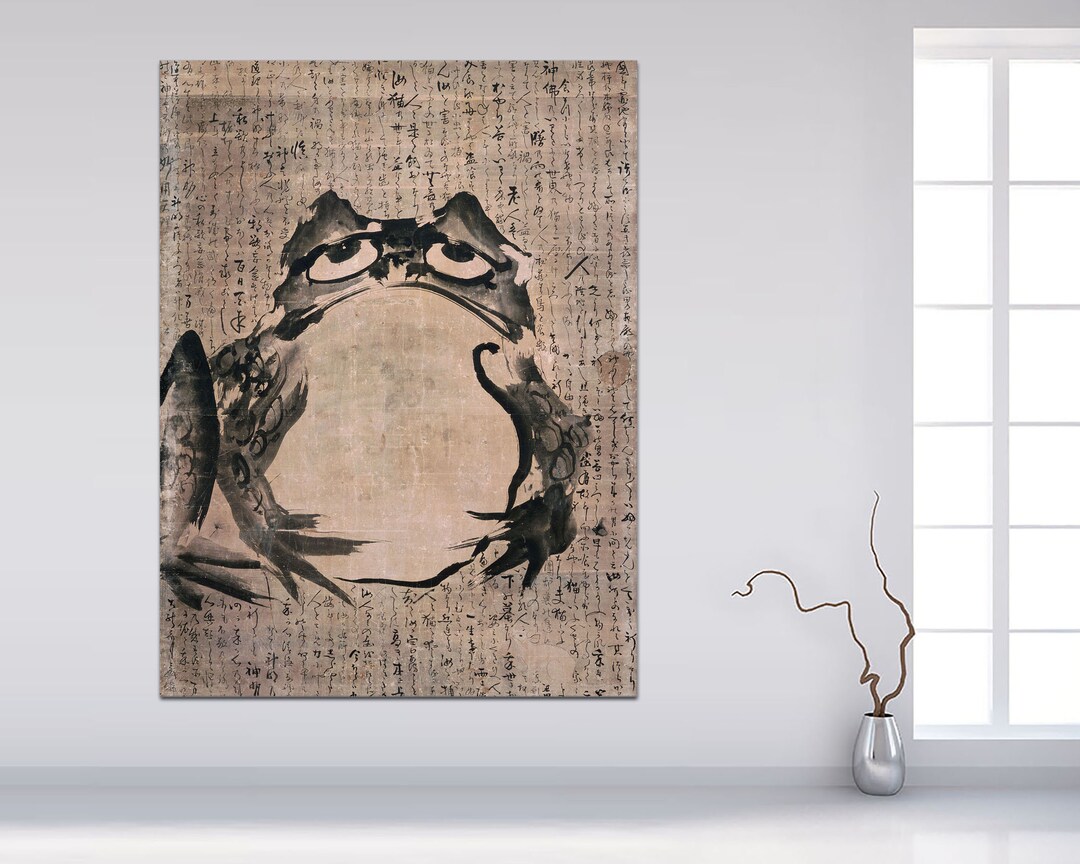 Matsumoto Hoji Frog Art, Vintage Japanese Toad Drawing, Wabi Sabi Zen ...
