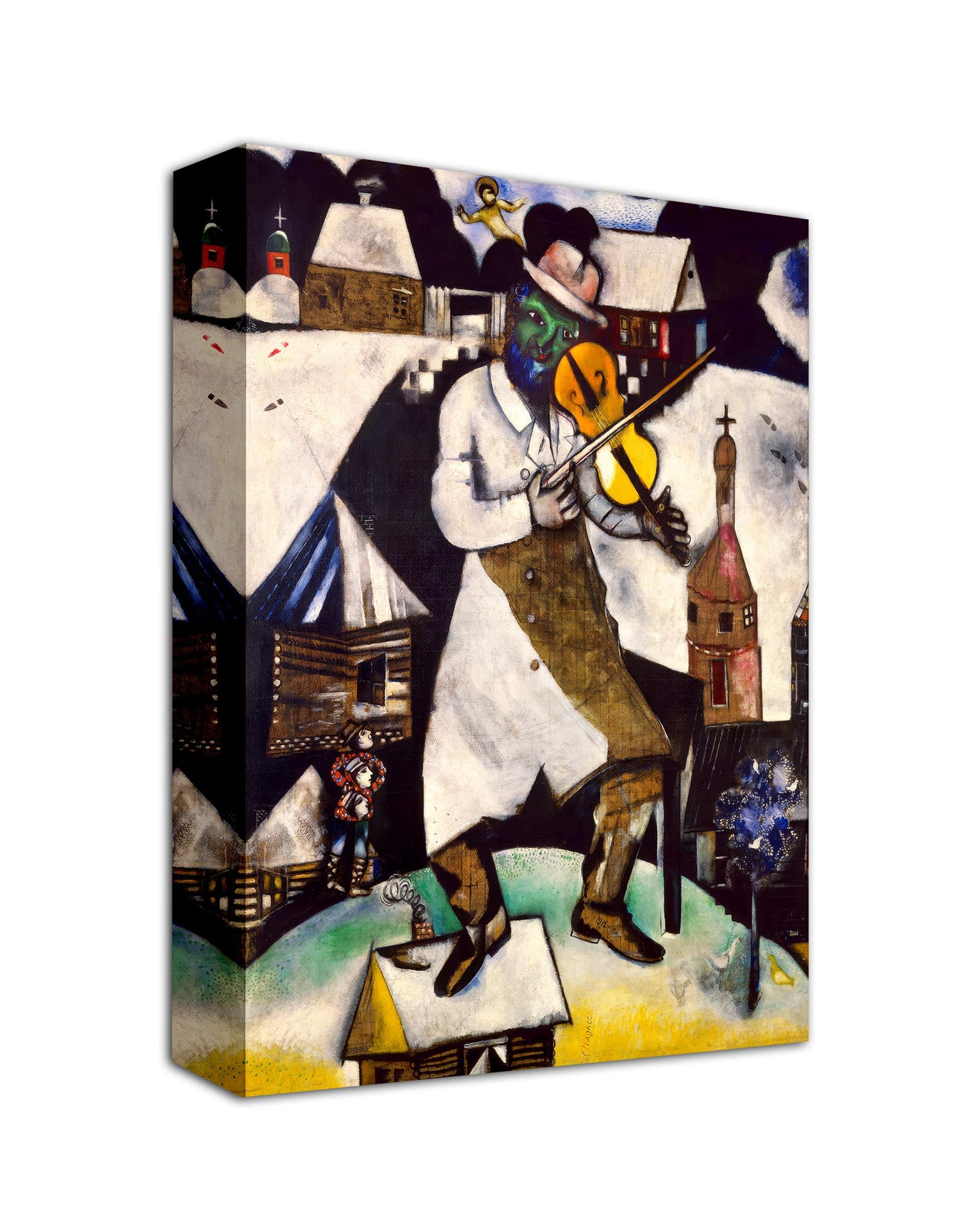 Marc Chagall 'the Fiddler' Canvas Print, Expressionism Art, Ready to ...