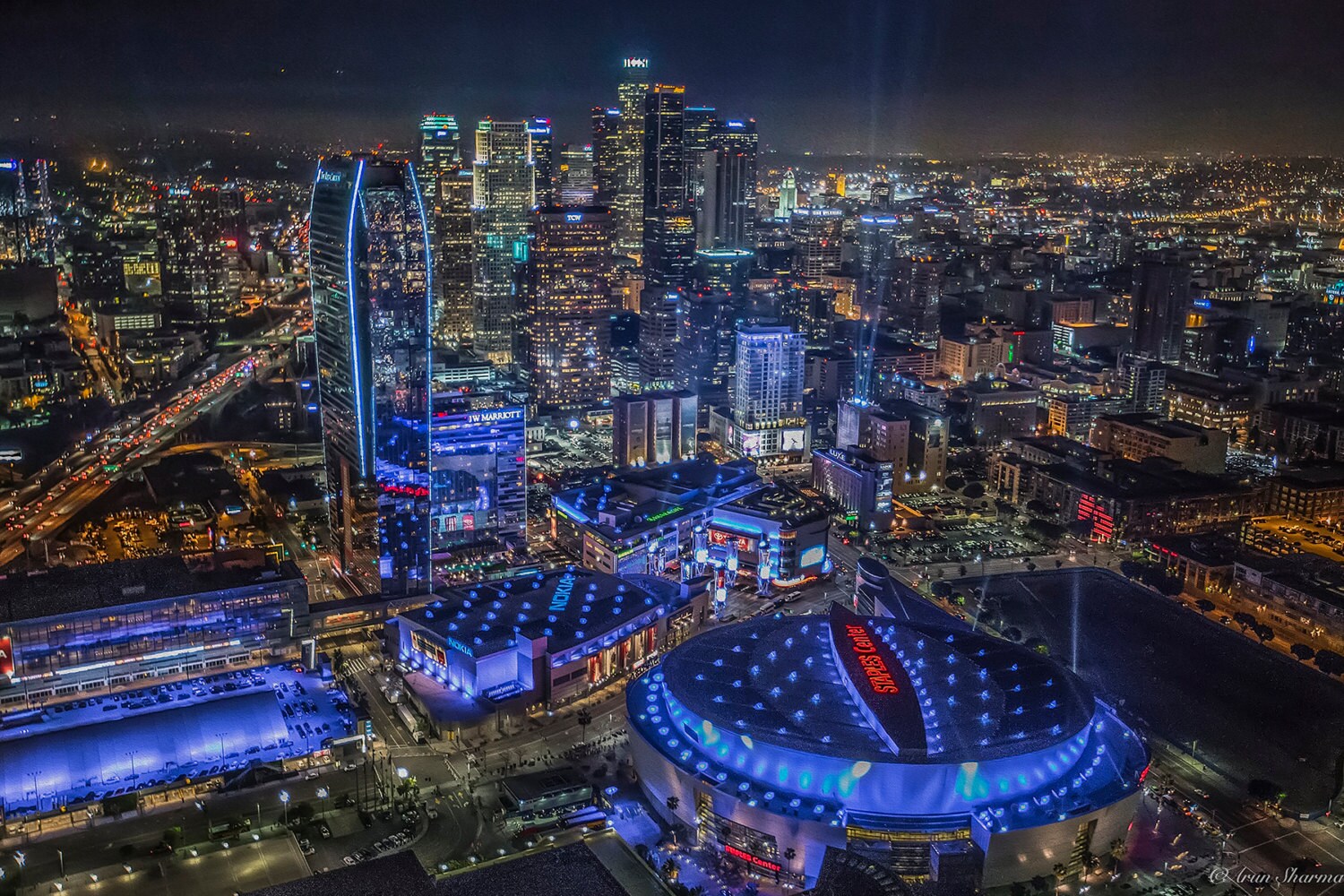 Staples Center At Night