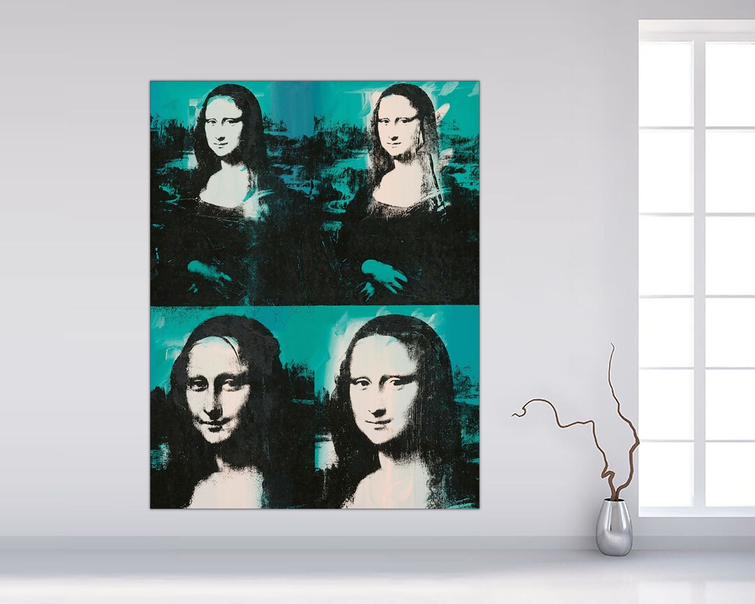 Mona Lisa by Andy Warhol Andy Warhol Canvas Print, Art for Living Room ...
