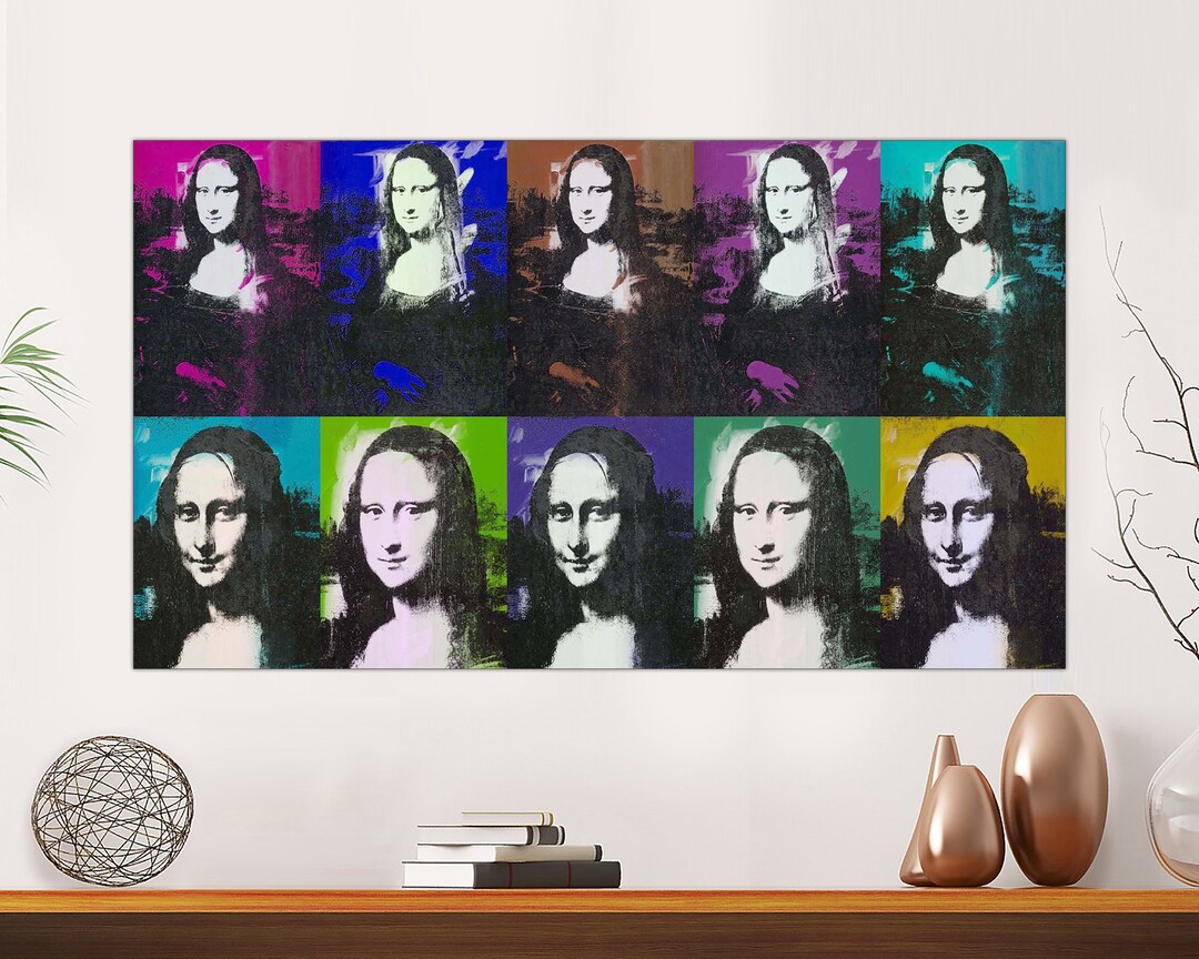 Mona Lisa by Andy Warhol Andy Warhol Canvas Print, Art for Living Room ...