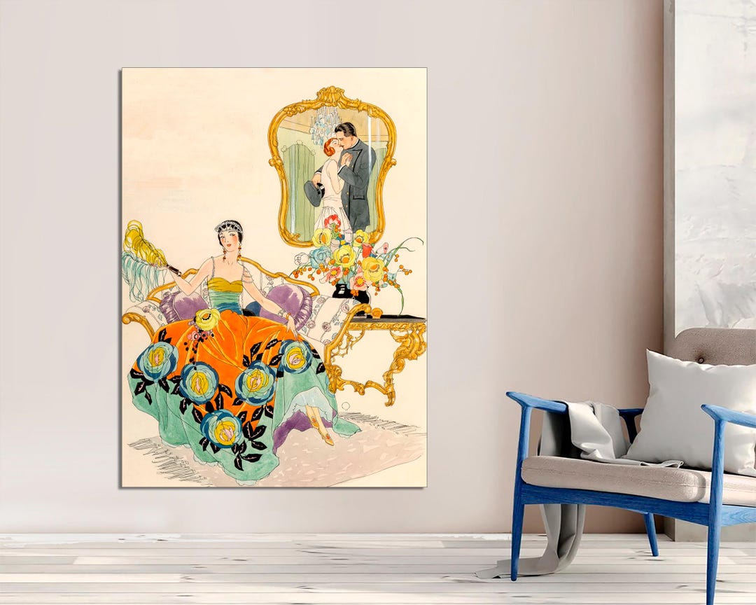 Alberto Vargas Art Deco Canvas Print, Glamorous Woman Illustration - Etsy