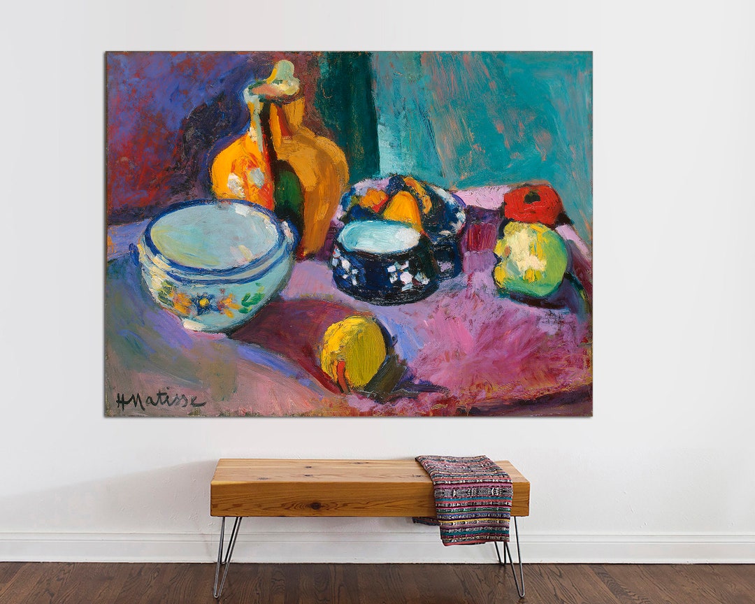 Henri Matisse, Dishes and Fruit, Canvas Art Print, Matisse Canvas Wall ...