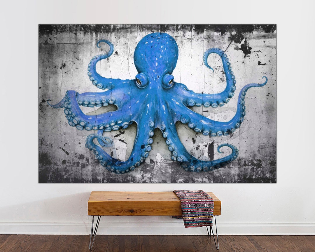 Octopus Canvas Wall Art Octopus Art Octopus Canvas - Etsy