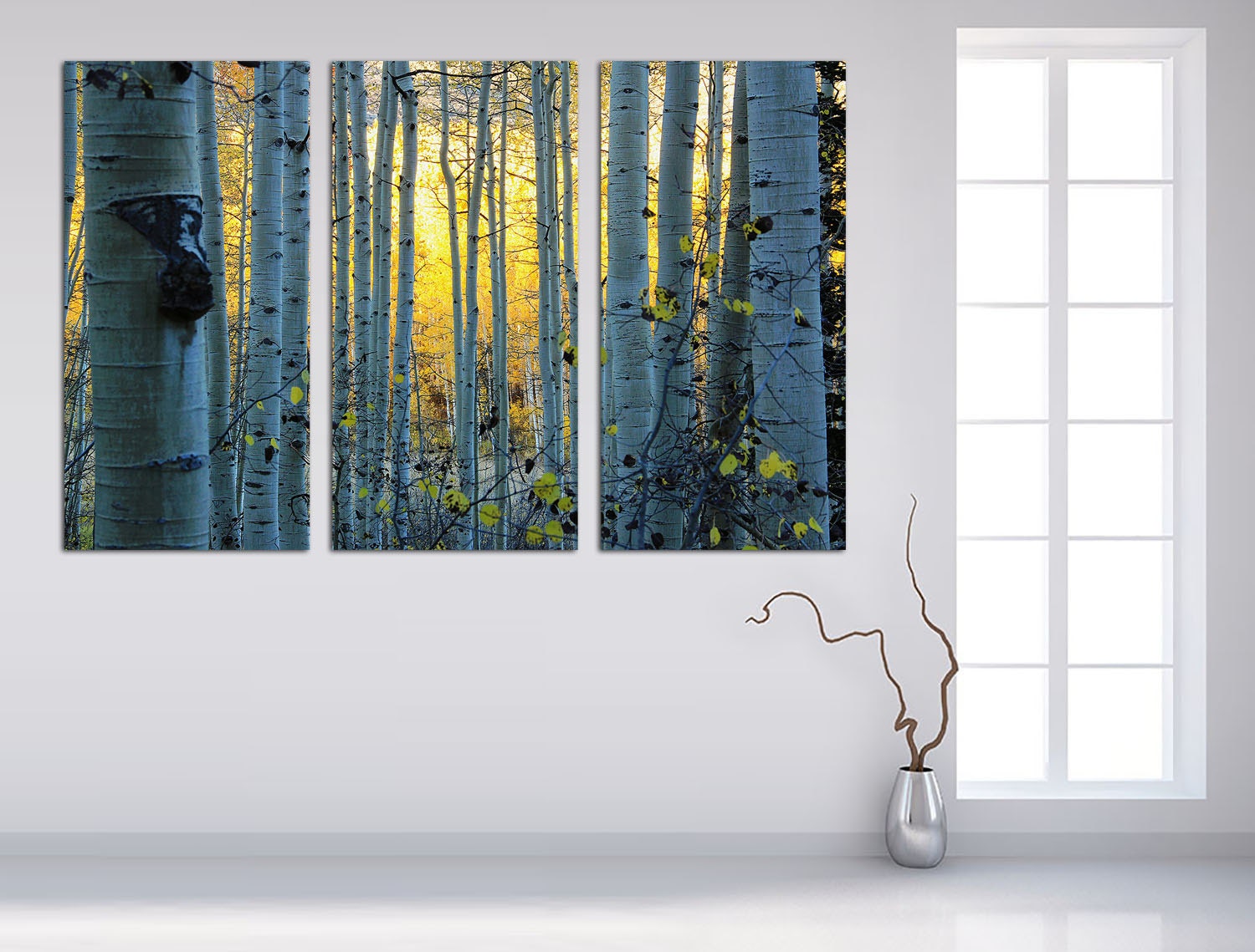 3 Panel Canvas Split Giclee Print Spreading Tree Branches - Etsy