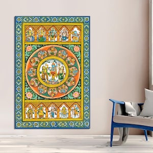 Dashavatar Canvas Print, Hindu Mythology Art, 10 Avatar Art, Vishnu ...