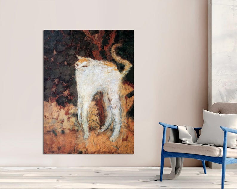 Pierre Bonnard White Cat Art, Abstract Victorian Style, Canvas Print - Etsy