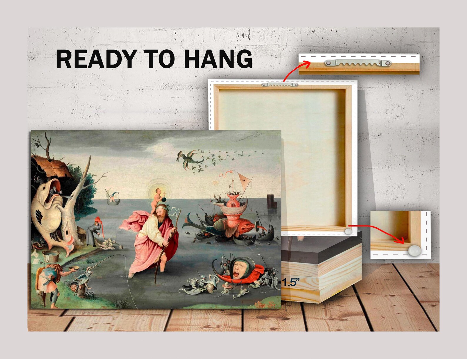 Hieronymus Bosch Art Print on Canvas, Sinful World, Ready to Hang - Etsy