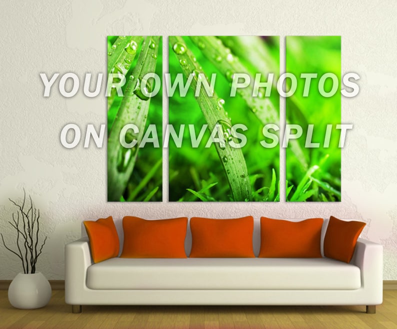 Your OWN photos on Canvas Split 3 Panels Canvas Wall Art | Etsy