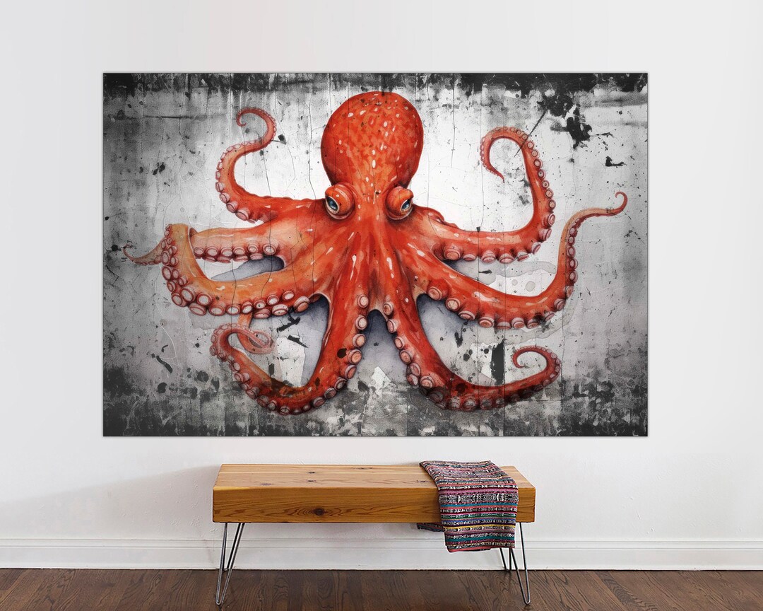 Octopus Canvas Wall Art, Octopus Art, Octopus Canvas Print,octopus ...
