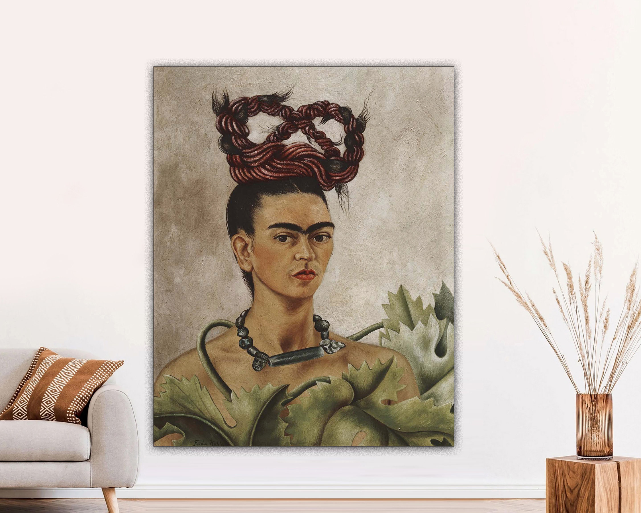 Frida Kahlo Self Portrait Canvas Art Print, Ready to Hang - Etsy