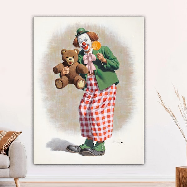 Clown Print - Etsy