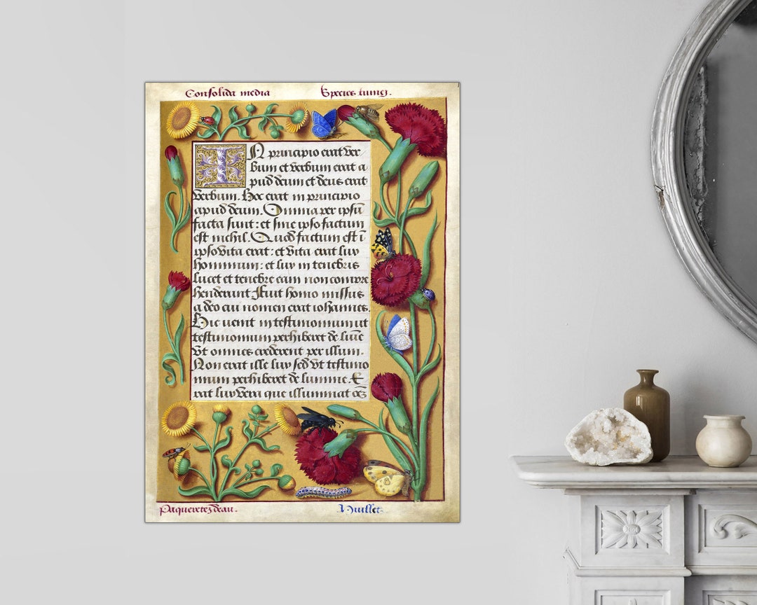 Medieval Art Canvas Print, Resurrection Easter Illuminated Manuscript ...