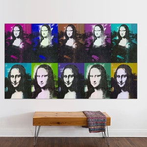 Mona Lisa by Andy Warhol Andy Warhol Canvas Print, Art for Living Room ...