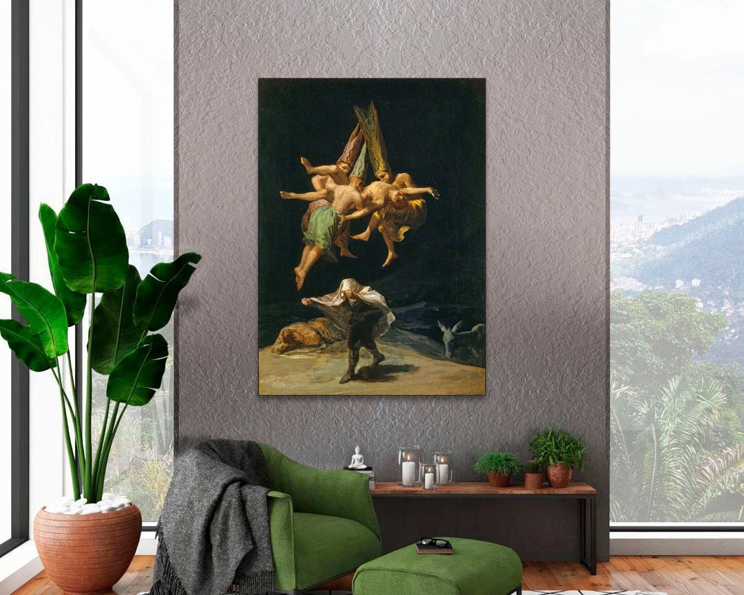 Witches Flight by Francisco Goya, Occult Pagan Ritual Witch Horror ...