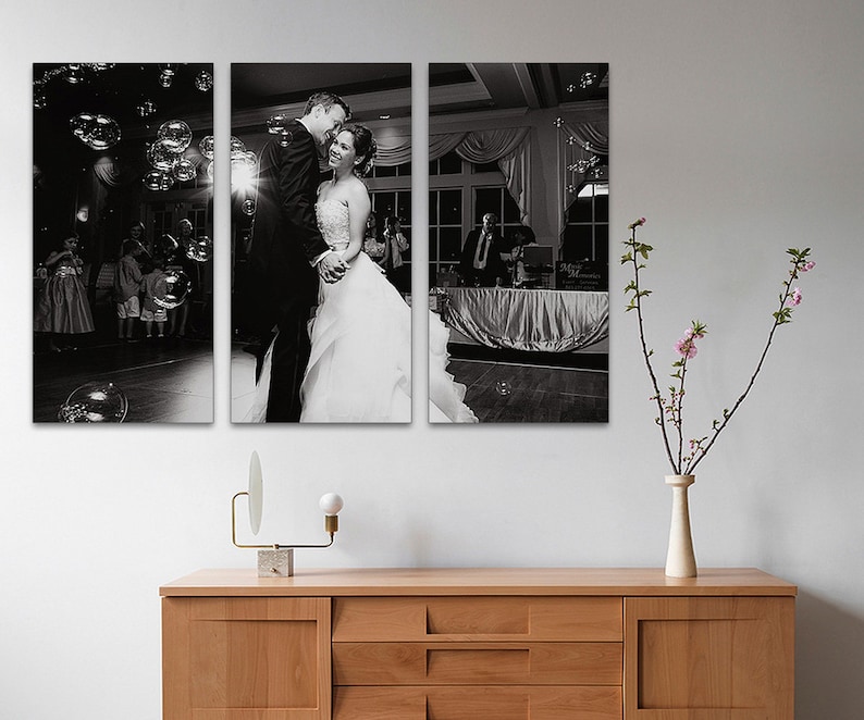 Custom Photo Triptych Canvas Print Set, Anniversary Gift - Etsy