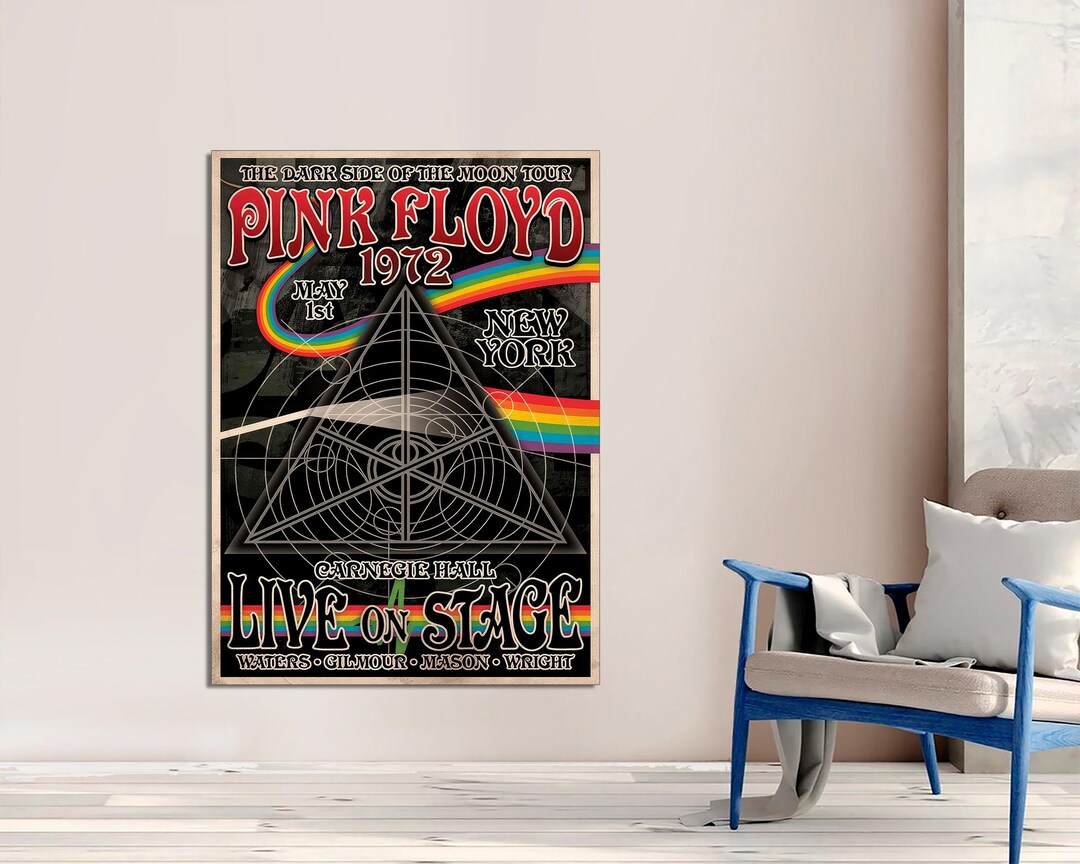 Pink Floyd Canvas Print, Dark Side of the Moon, Vintage Music Poster - Etsy