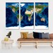 3 Panel Split Abstract World Map Canvas Print Abstract Map - Etsy
