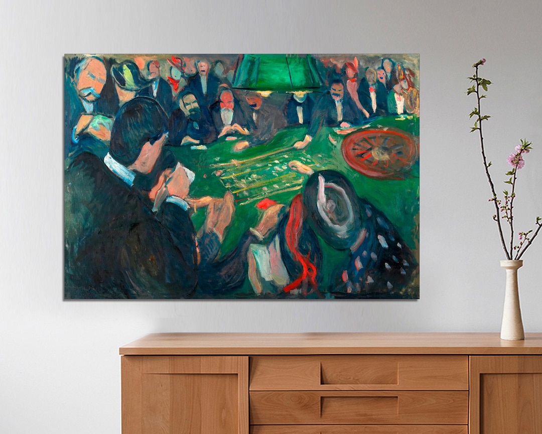 At the Roulette Table in Monte Carlo by Edvard Munch, Game Room Art ...